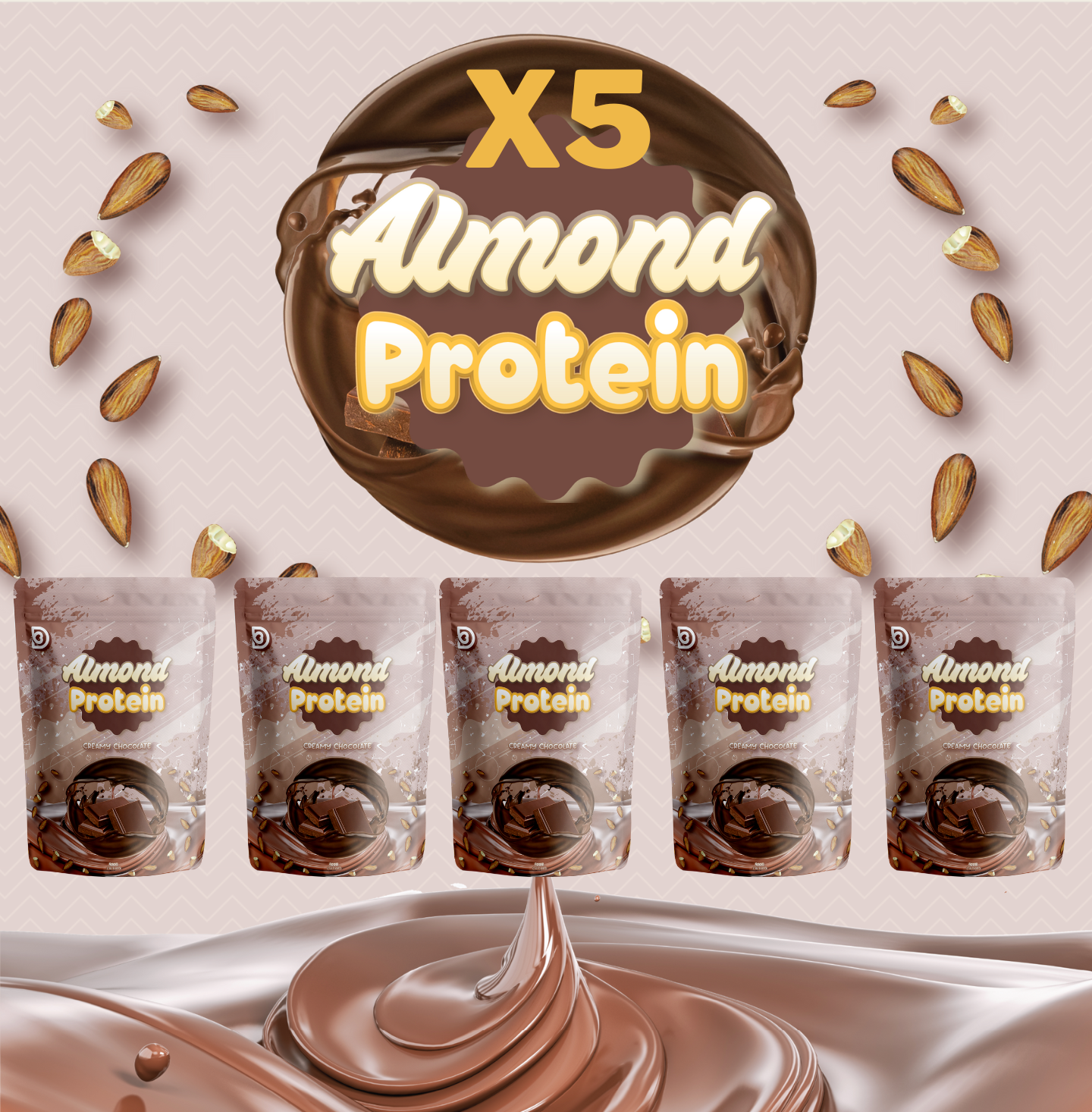x5 Almond Protein - Creamy Chocolate bundle – DeeThao Online Store